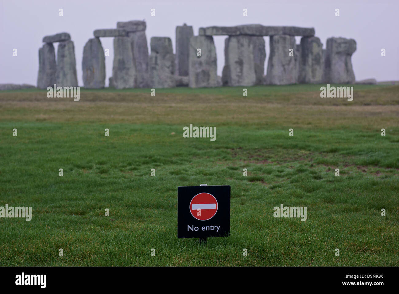 No entry sign at Stonehenge Stock Photo - Alamy