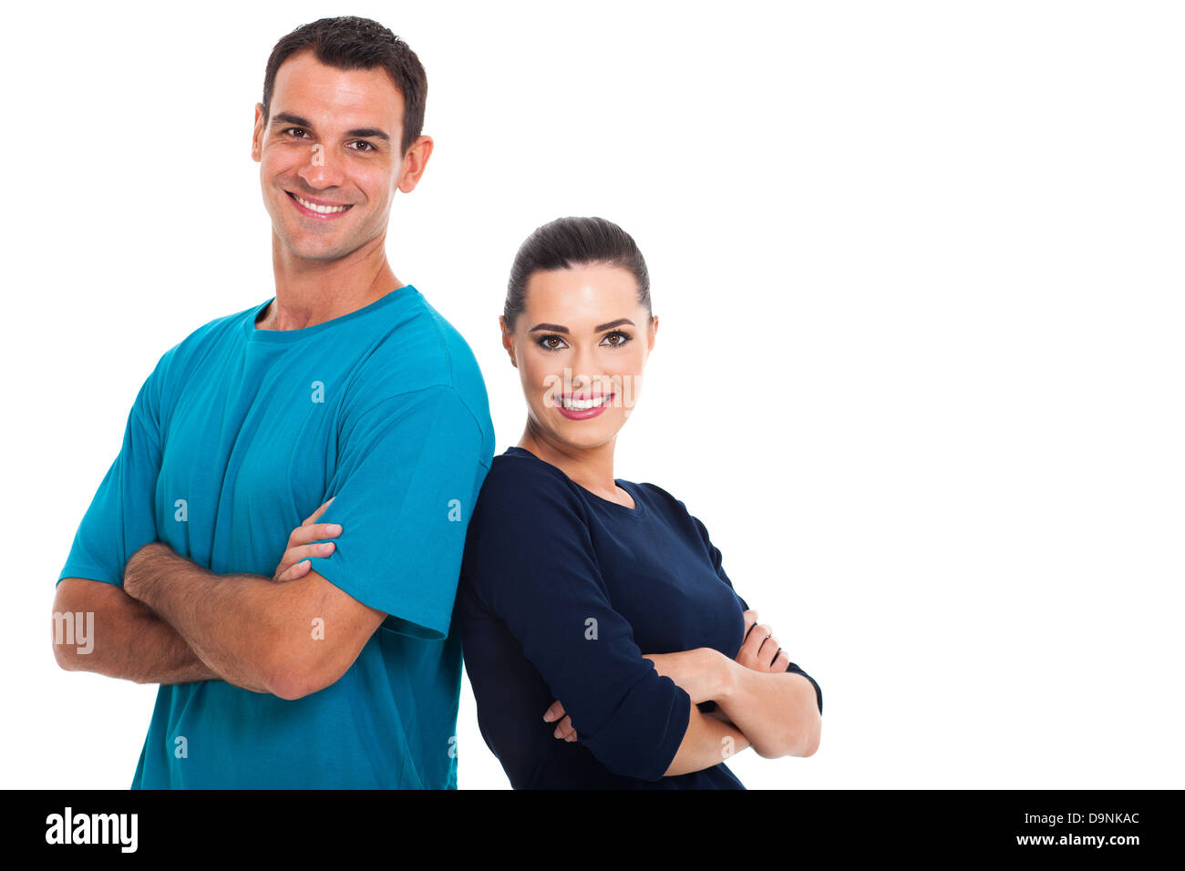 portrait of loving couple with arms crossed Stock Photo - Alamy