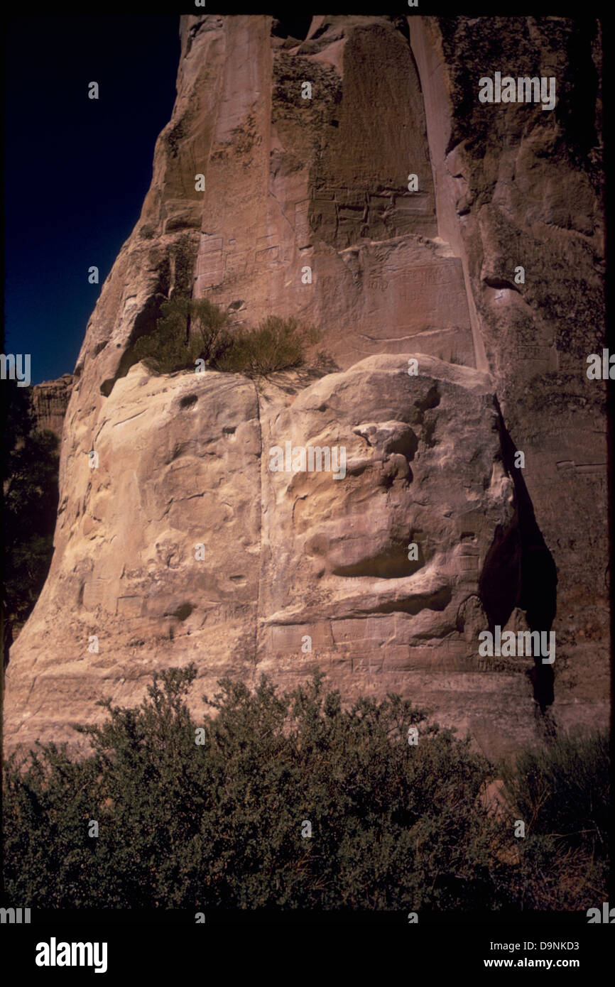 El Morro National Monument in New Mexico preserves ancient petroglyphs ...