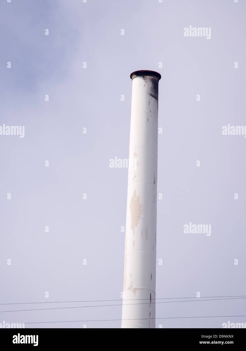 A wind turbine tower left after the turbine caught fire on Lesvos ...