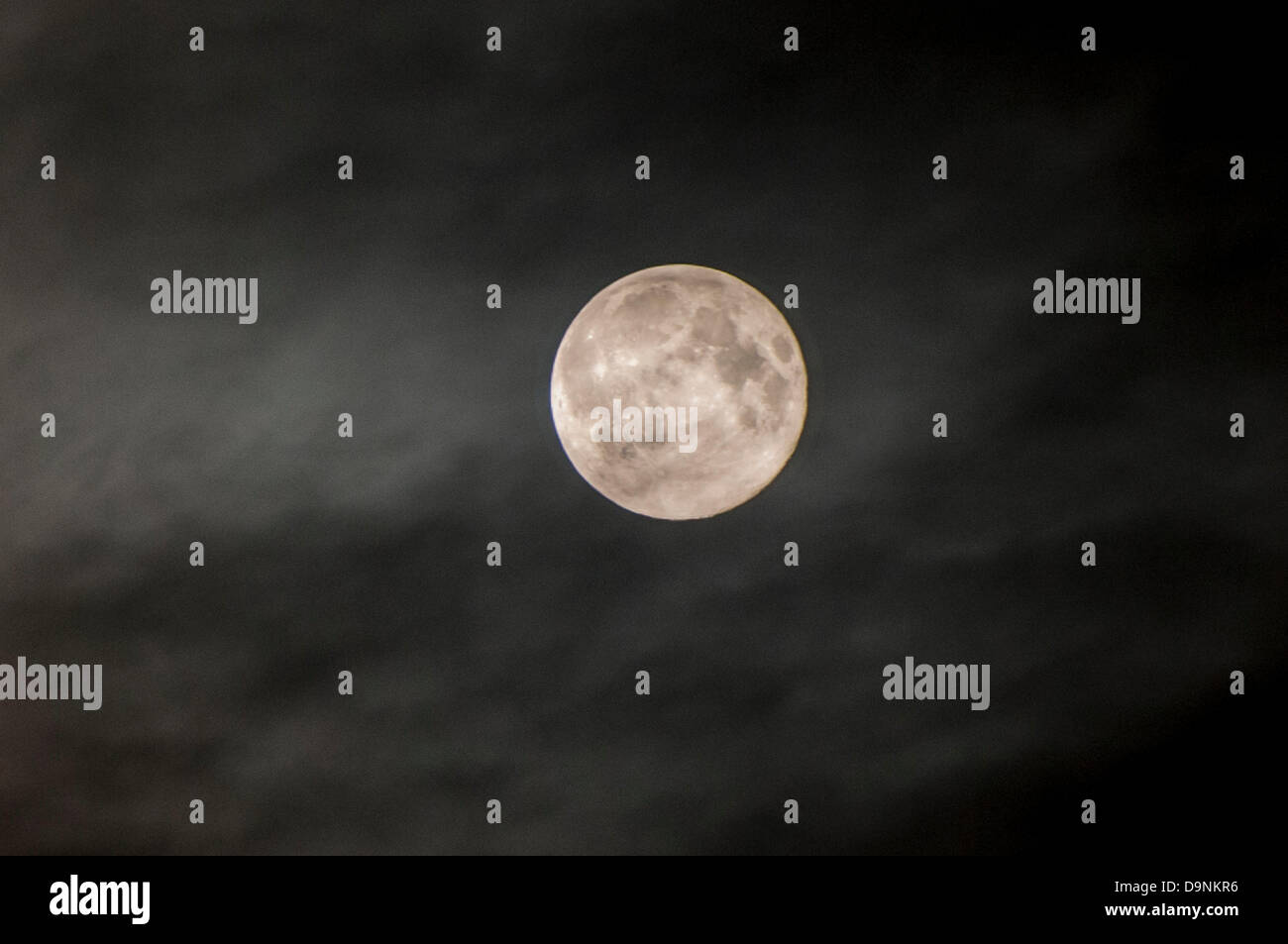 London, UK, 24 June 2013 - The perigee full moon, or the so-called ...
