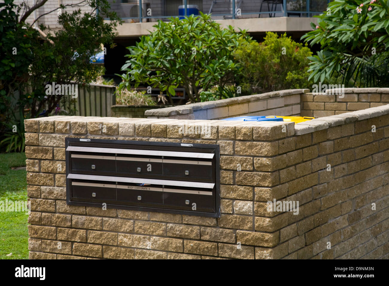 mail boxes at a sydney apartment building Stock Photo - Alamy