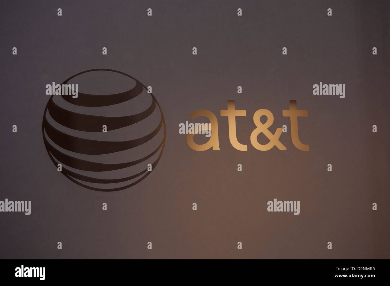 AT&T sign on door Stock Photo - Alamy