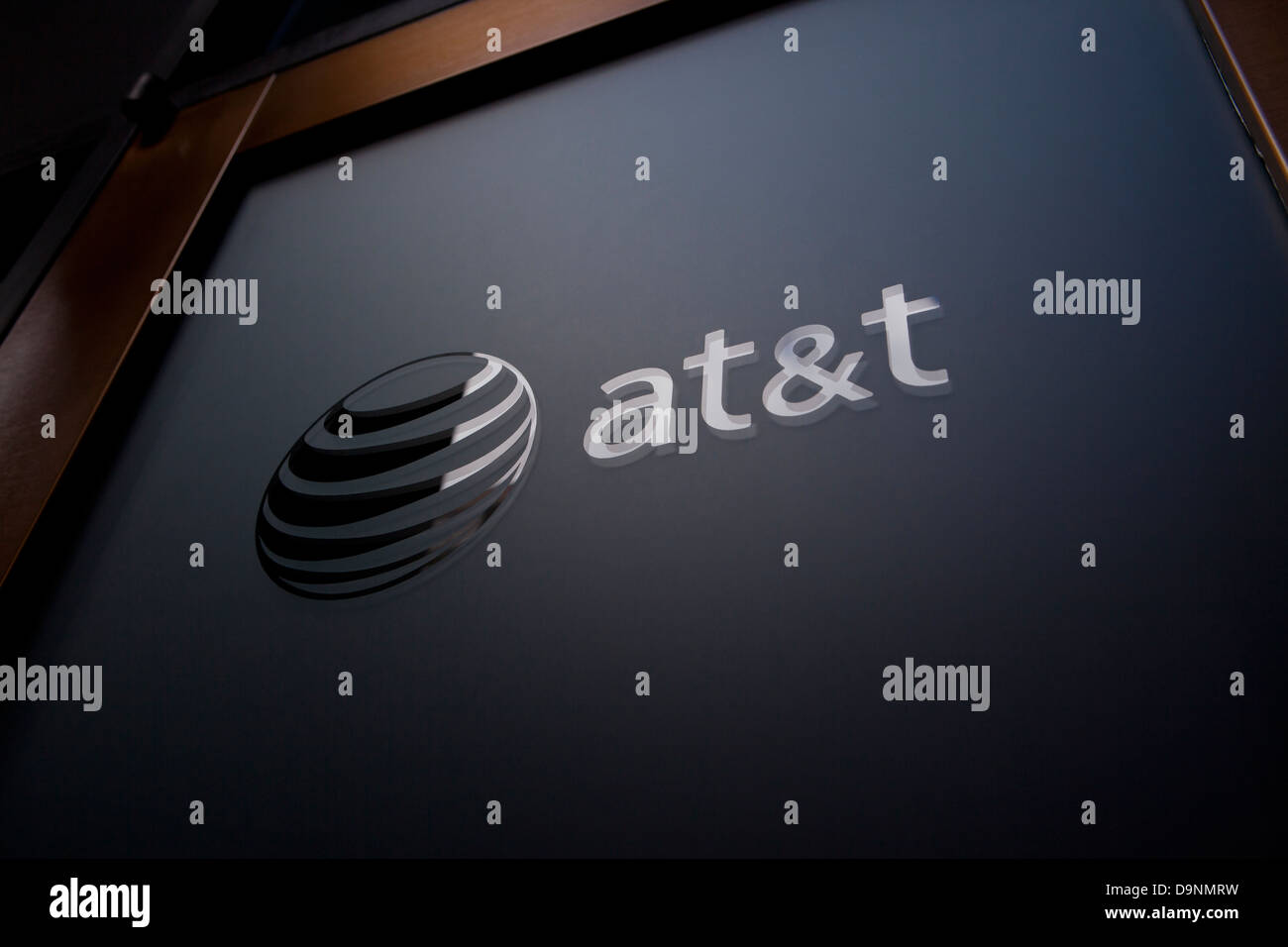 AT&T sign on door Stock Photo - Alamy