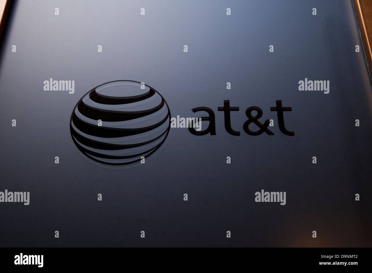 AT&T sign on door Stock Photo - Alamy