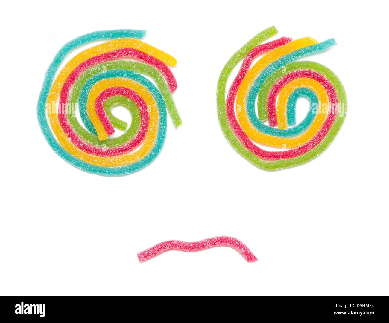 Jelly sugar candies with human face shape Stock Photo - Alamy