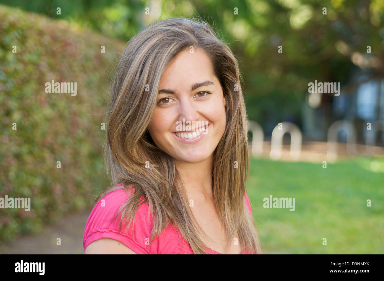 Body shot of Hispanic student girl on UC Berkeley Campus Stock Photo ...