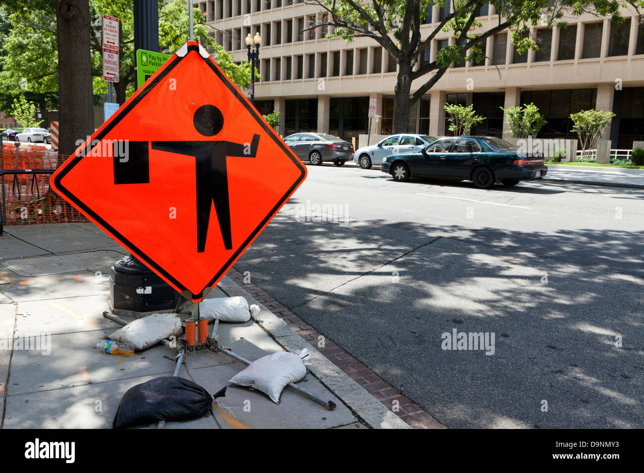 Road work sign hi-res stock photography and images - Alamy
