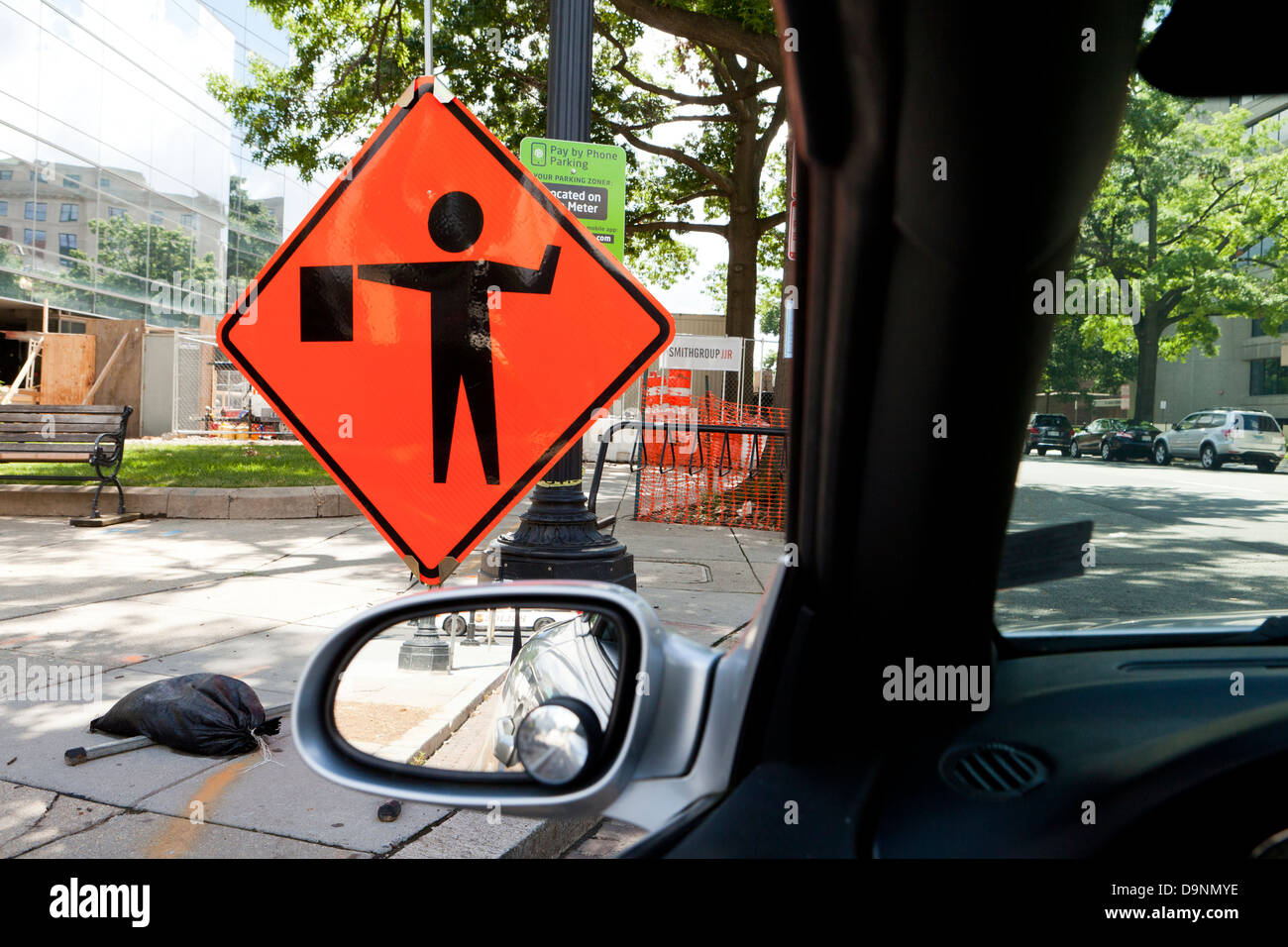 Road work sign hi-res stock photography and images - Alamy