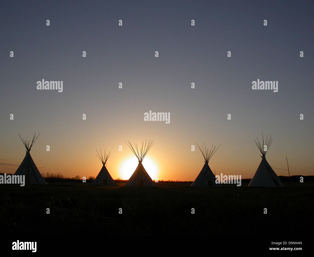 Five tipis at Fort Union National Monument represent the historic ...