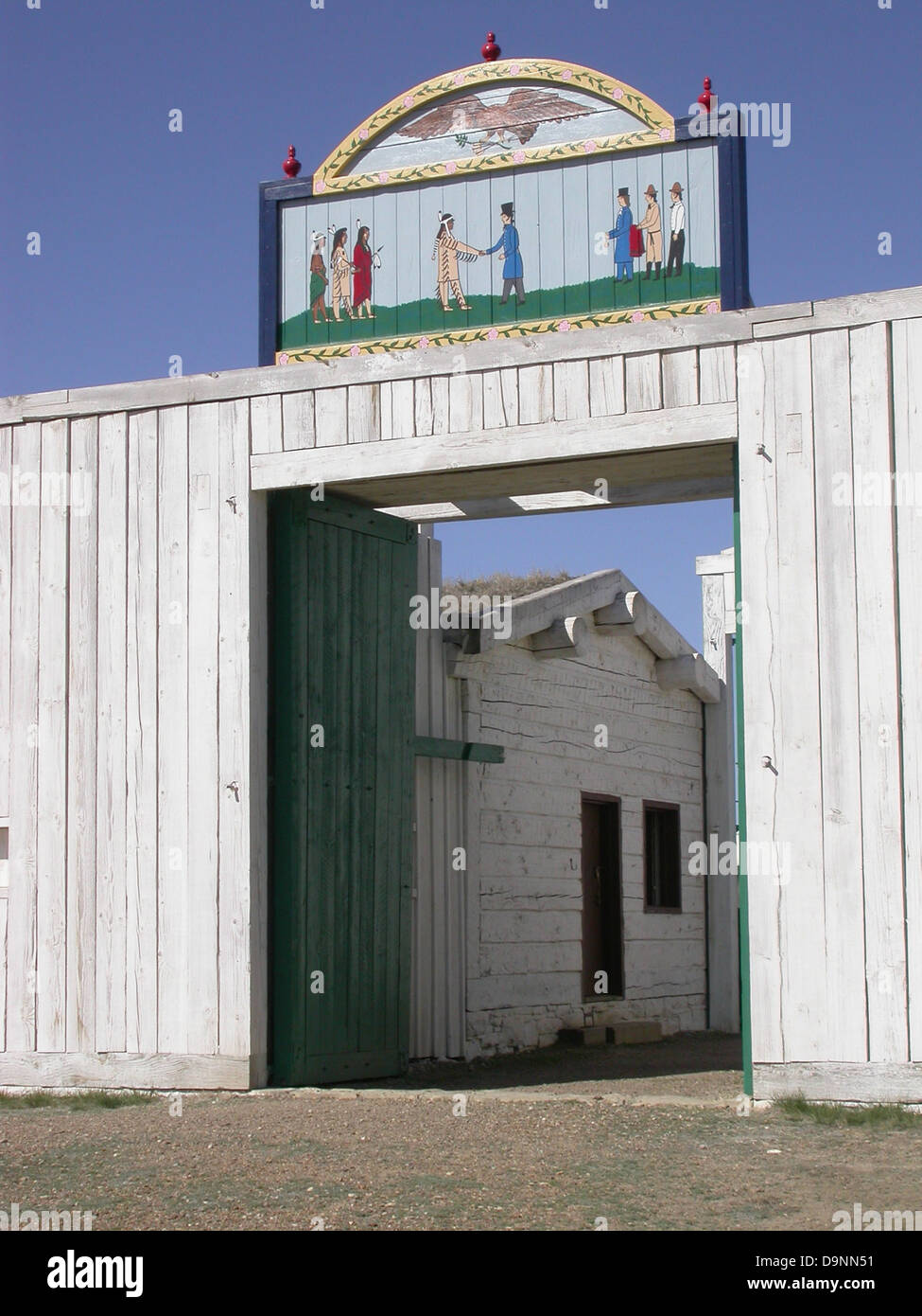 The Front Gate of Fort Union National Monument marks the historical ...