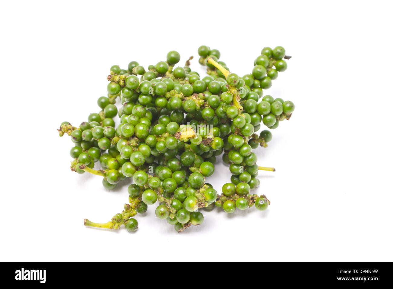 Fresh green pepper isolated on white background Stock Photo - Alamy