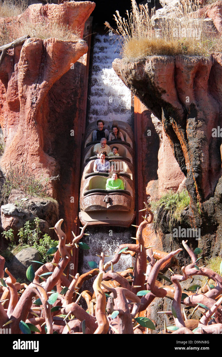 Splash Mountain ride attraction at Frontierland, Magic Kingdom Stock ...