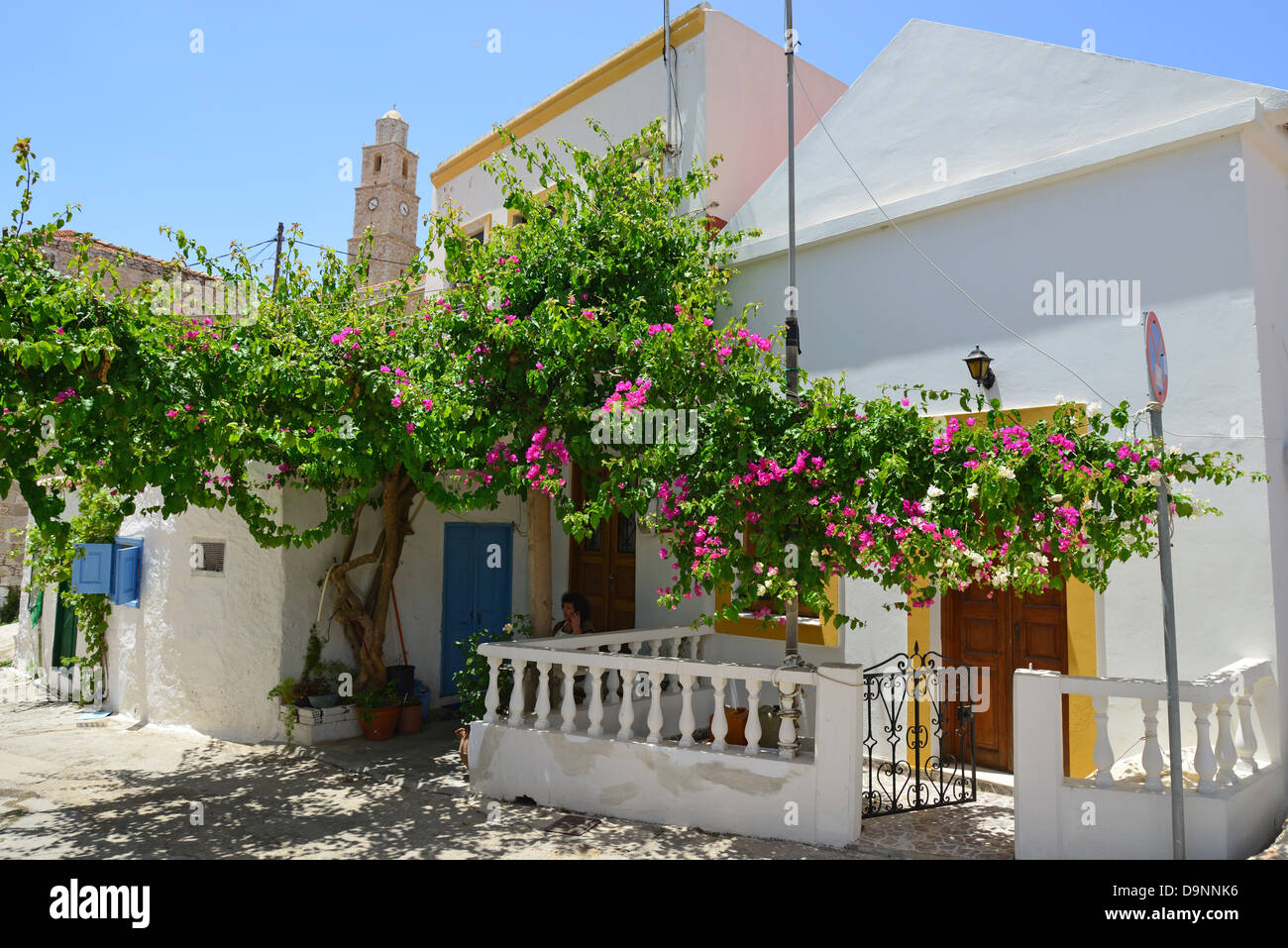 Small villa, Emporio, Halki (Chalki), Rhodes (Rodos) Region, Dodecanese ...
