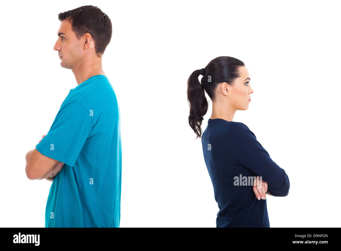 Turning back to each other Cut Out Stock Images & Pictures - Alamy