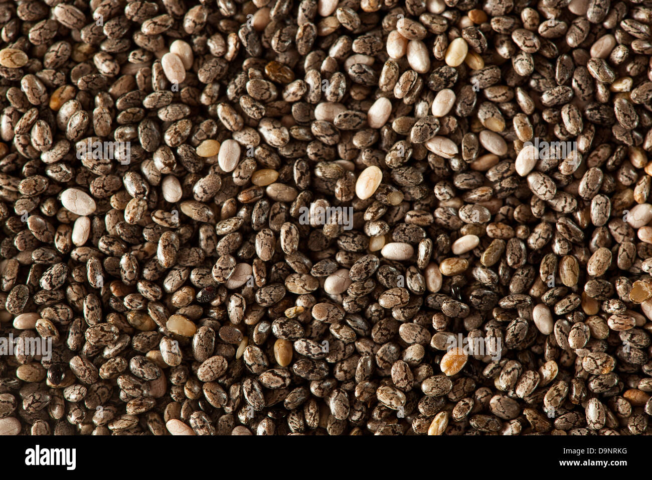 Organic Dry Black and White Chia Seeds against a background Stock Photo ...