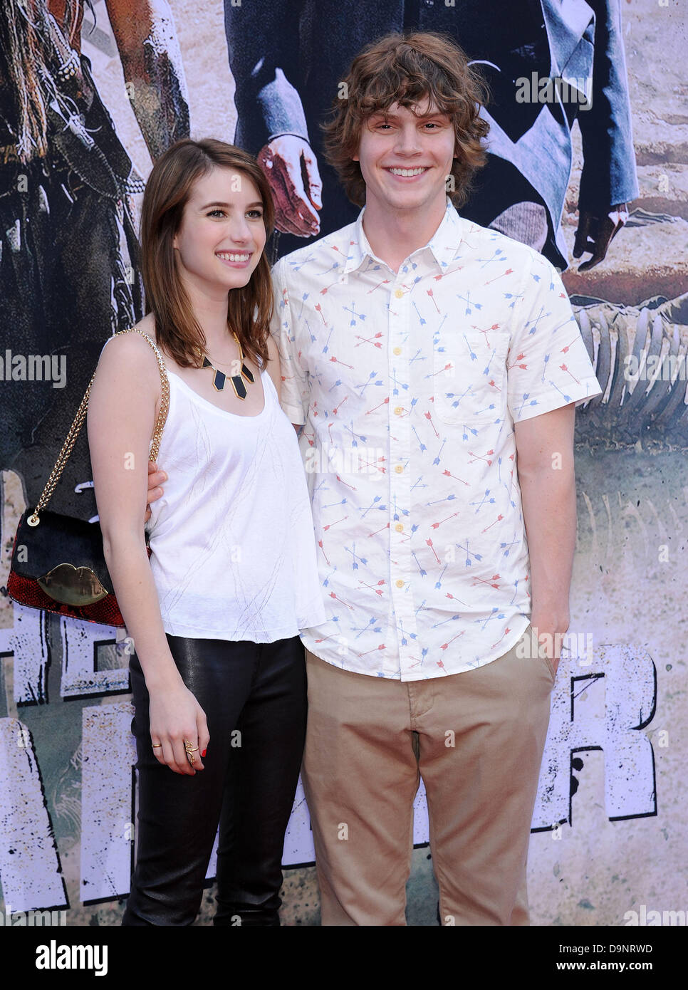 Anaheim, California, USA. 22nd June, 2013. Emma Roberts & Evan Peters ...