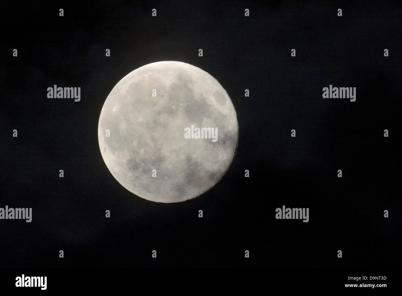 Toronto, Canada. June 23, 2013. Supermoon (perigee full moon), the year ...