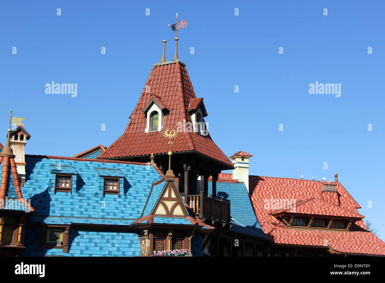 Building roofs at the German section of the World Showcase of Epcot ...