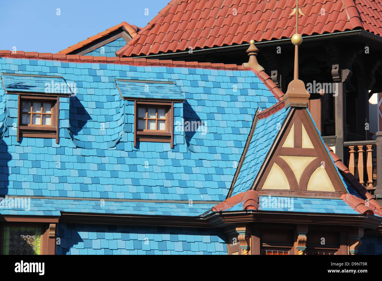 Colorful roofs at the German section of the World Showcase area of ...