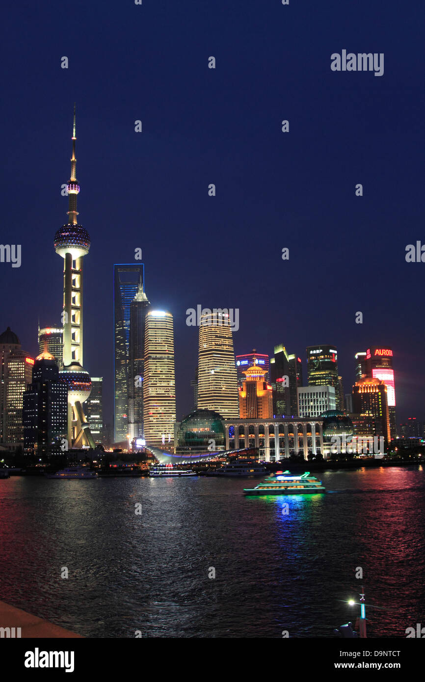 China, Shanghai, Pudong Skyline, Huangpu River Stock Photo - Alamy