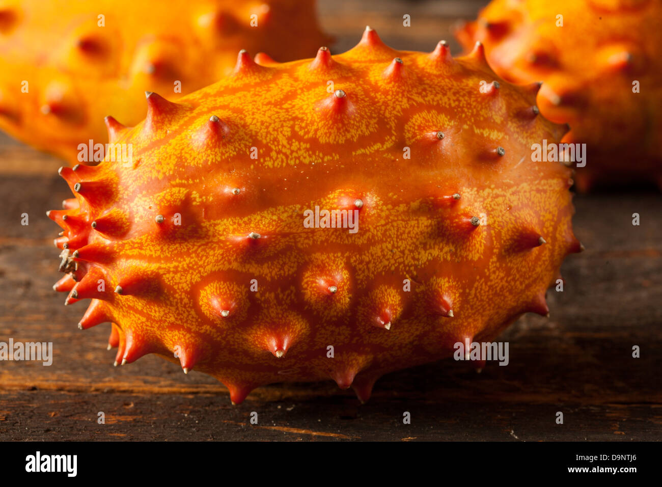 Organic Orange Kiwano Melon with Prickly Spikes Stock Photo - Alamy