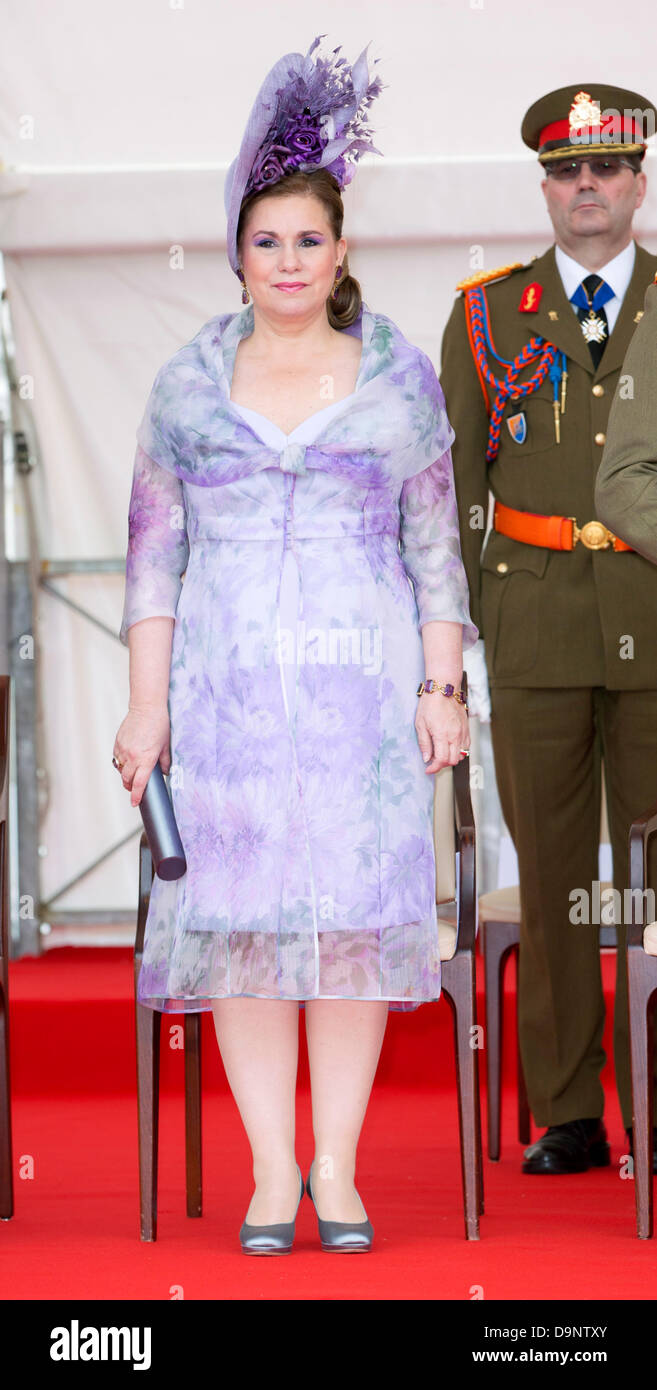 Luxembourg, 23 June 2013. Grand Duchess Maria Teresa of Luxembourg ...