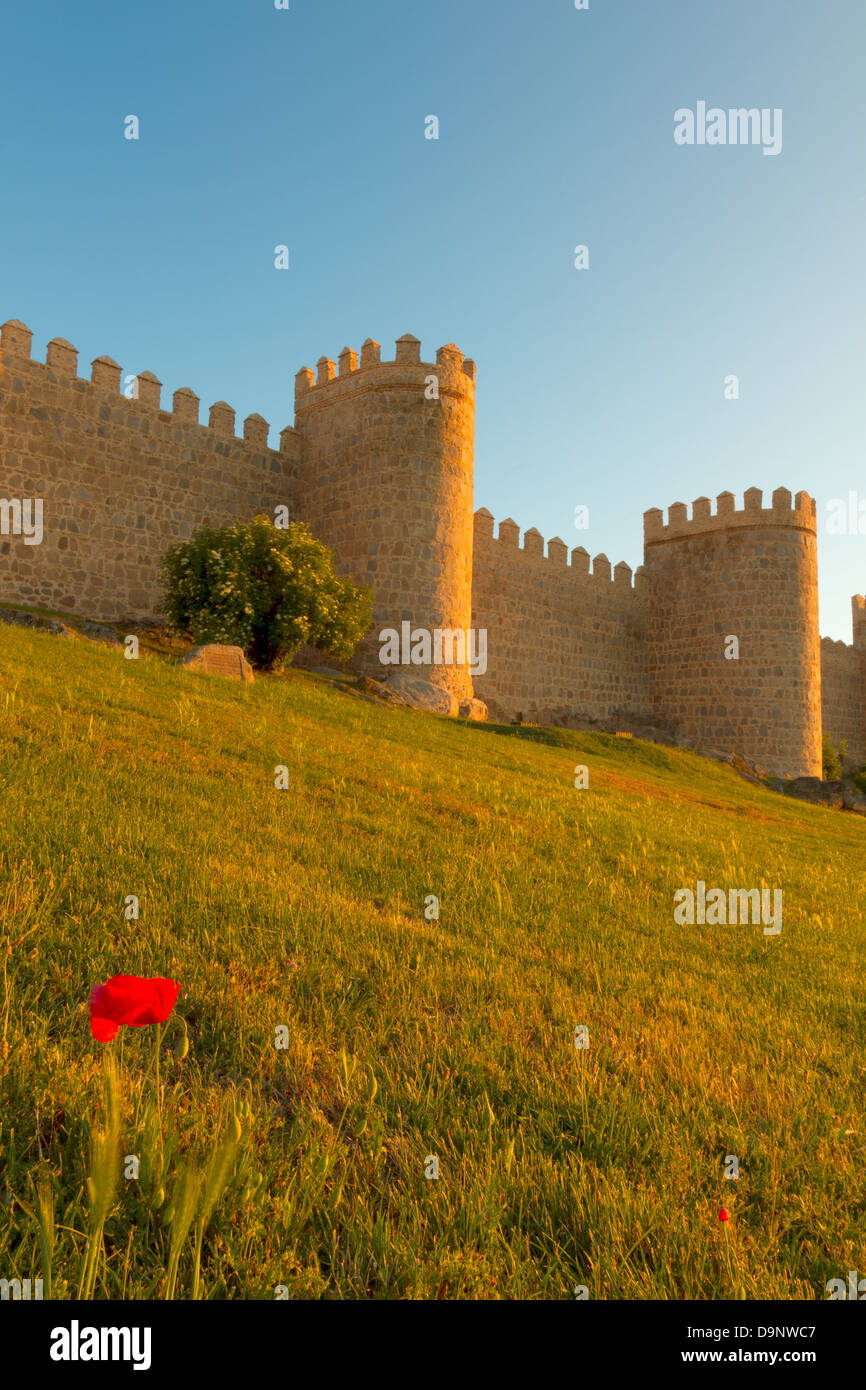 Scenic medieval city walls of Avila, Spain, UNESCO list Stock Photo - Alamy