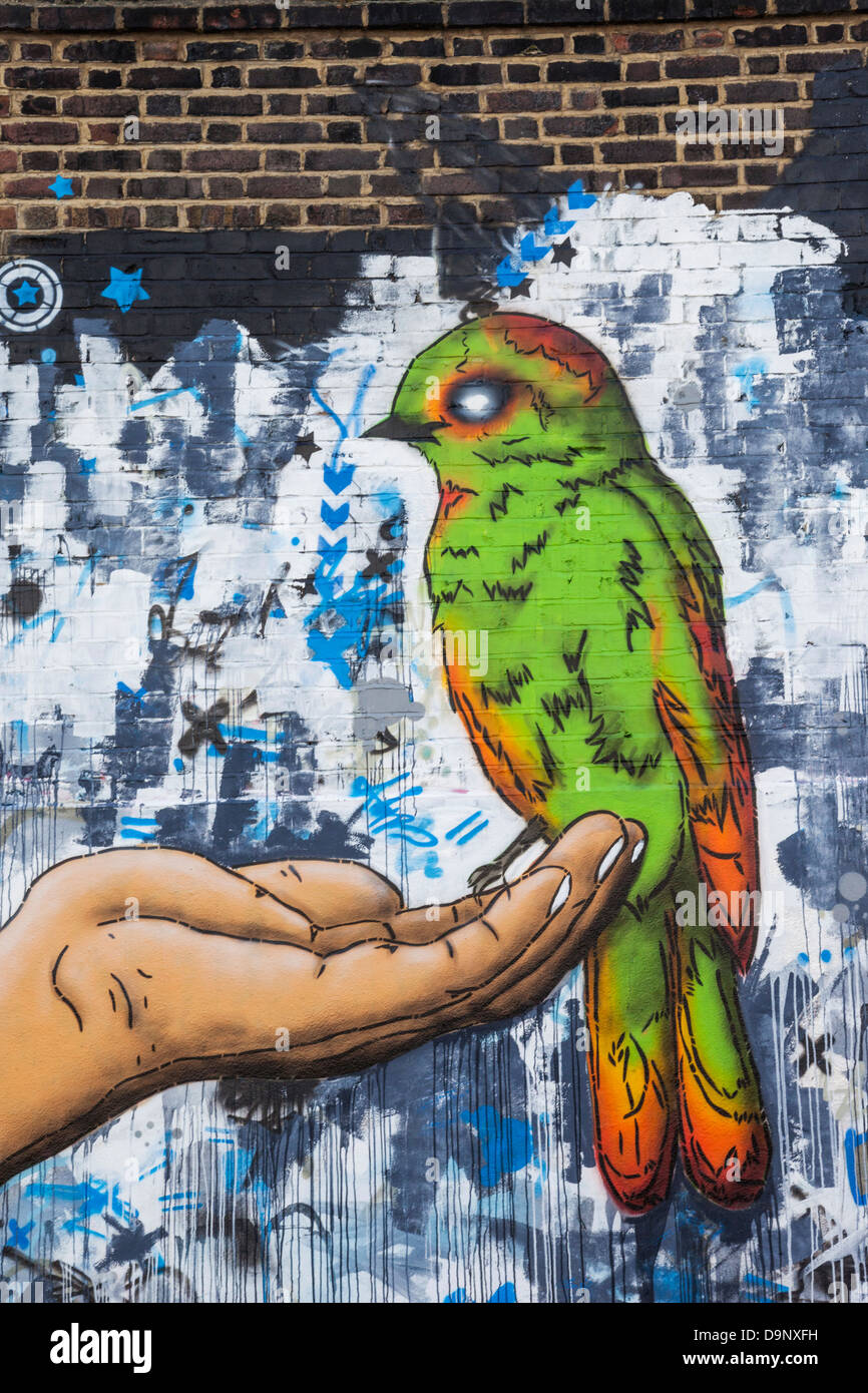 England, London, Shoreditch, Brick Lane, Wall Mural Stock Photo - Alamy