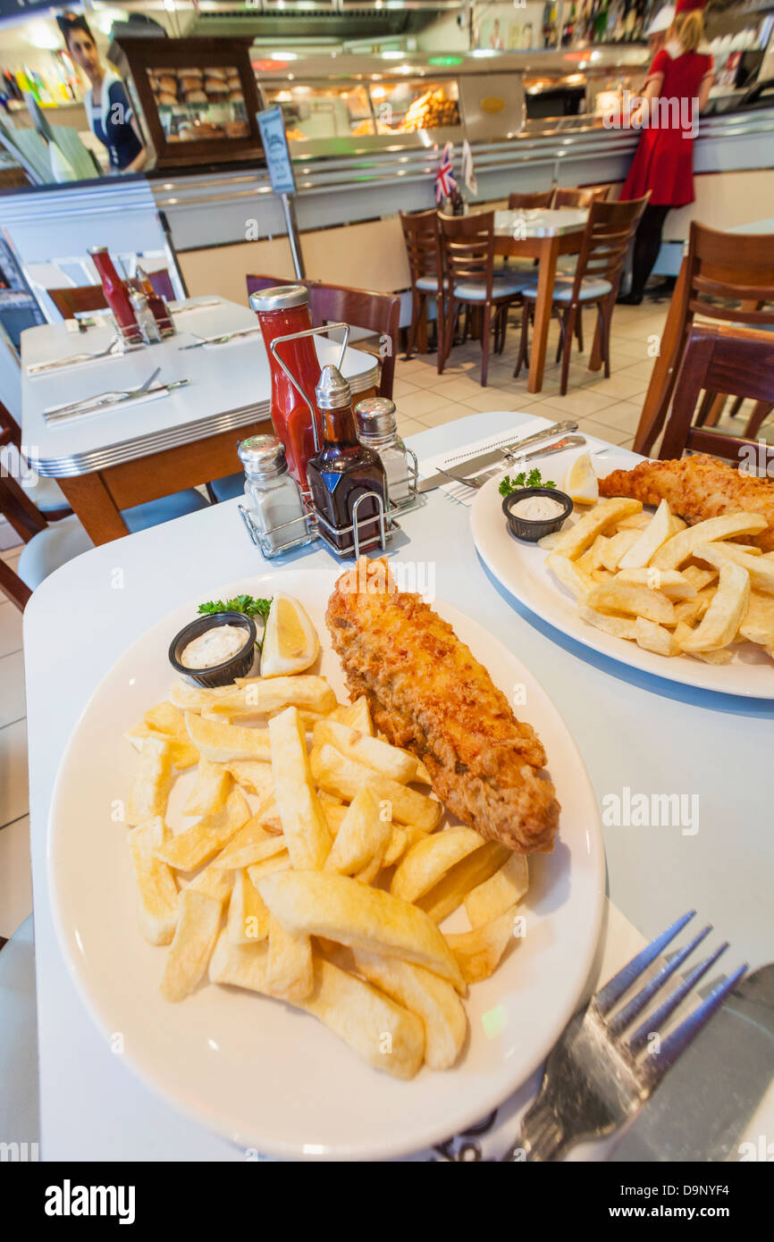 England, London, Shoreditch, Spitafields, Fish and Chips Stock Photo ...