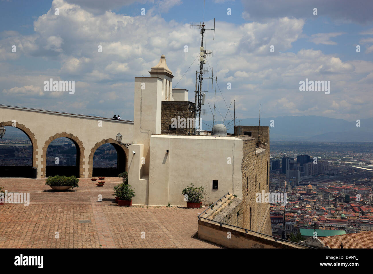 Castle Sant 'Elmo on the top of Vomero Naples, view of Naples, Campania ...
