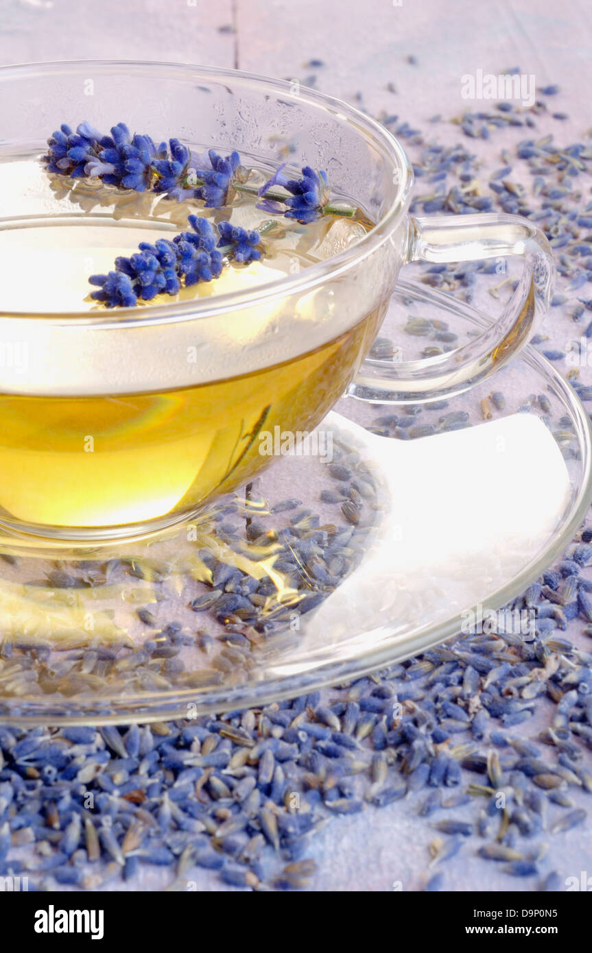 A cup of lavender tea Stock Photo - Alamy