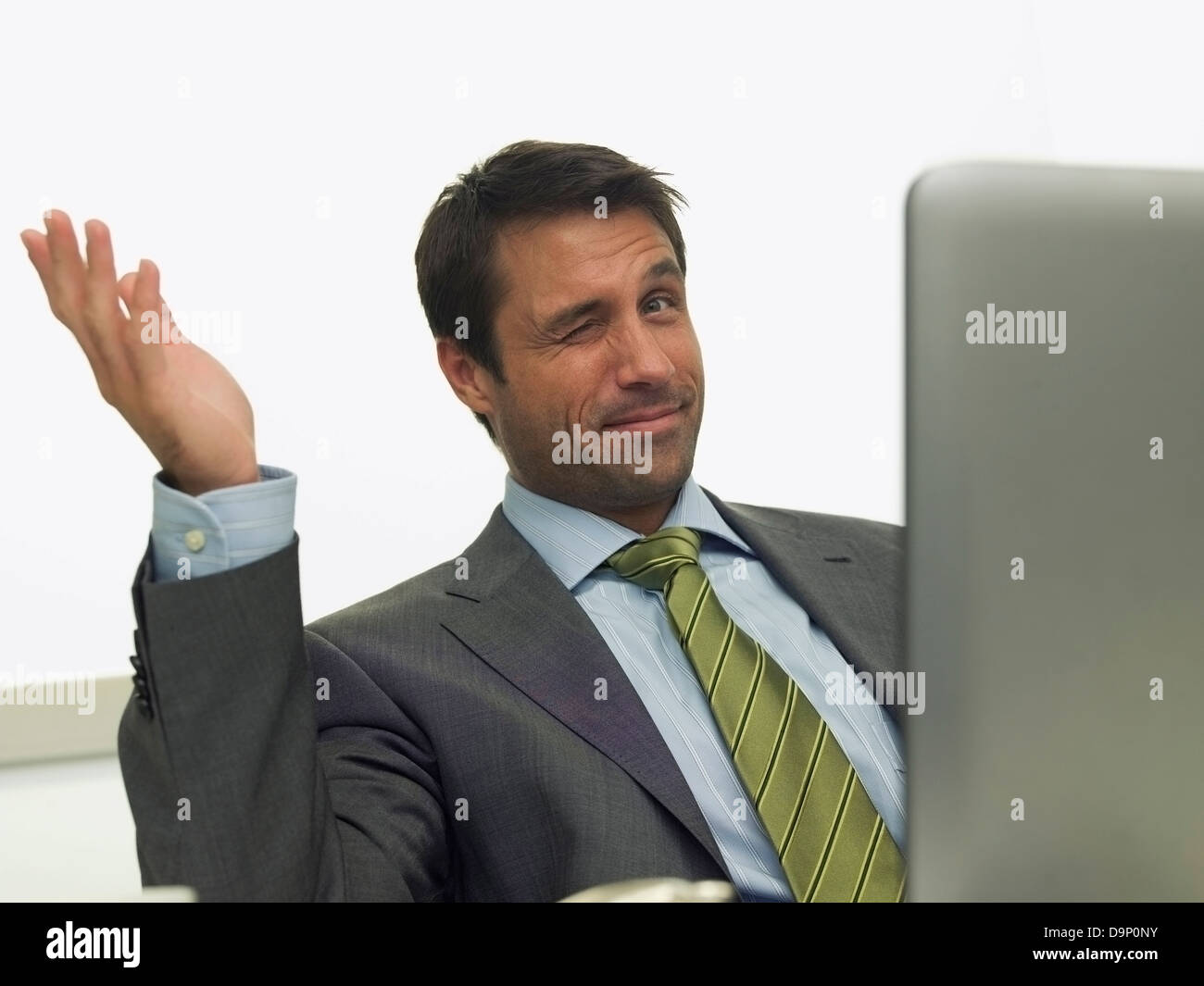 Business man gestures Stock Photo - Alamy