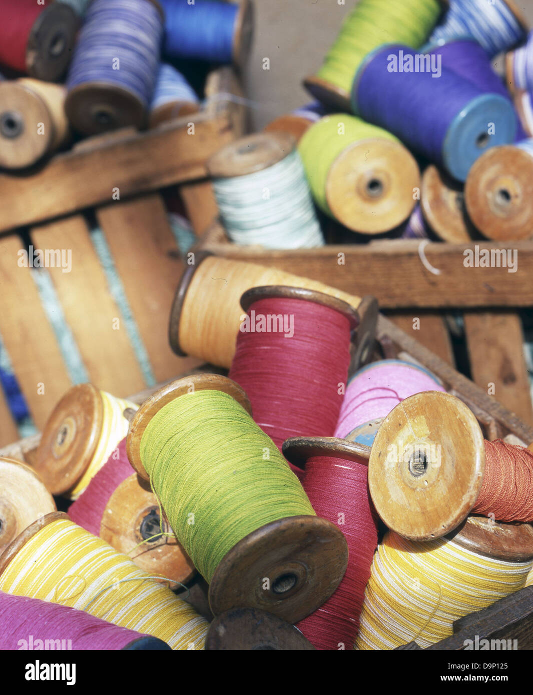 Spools of thread Stock Photo - Alamy