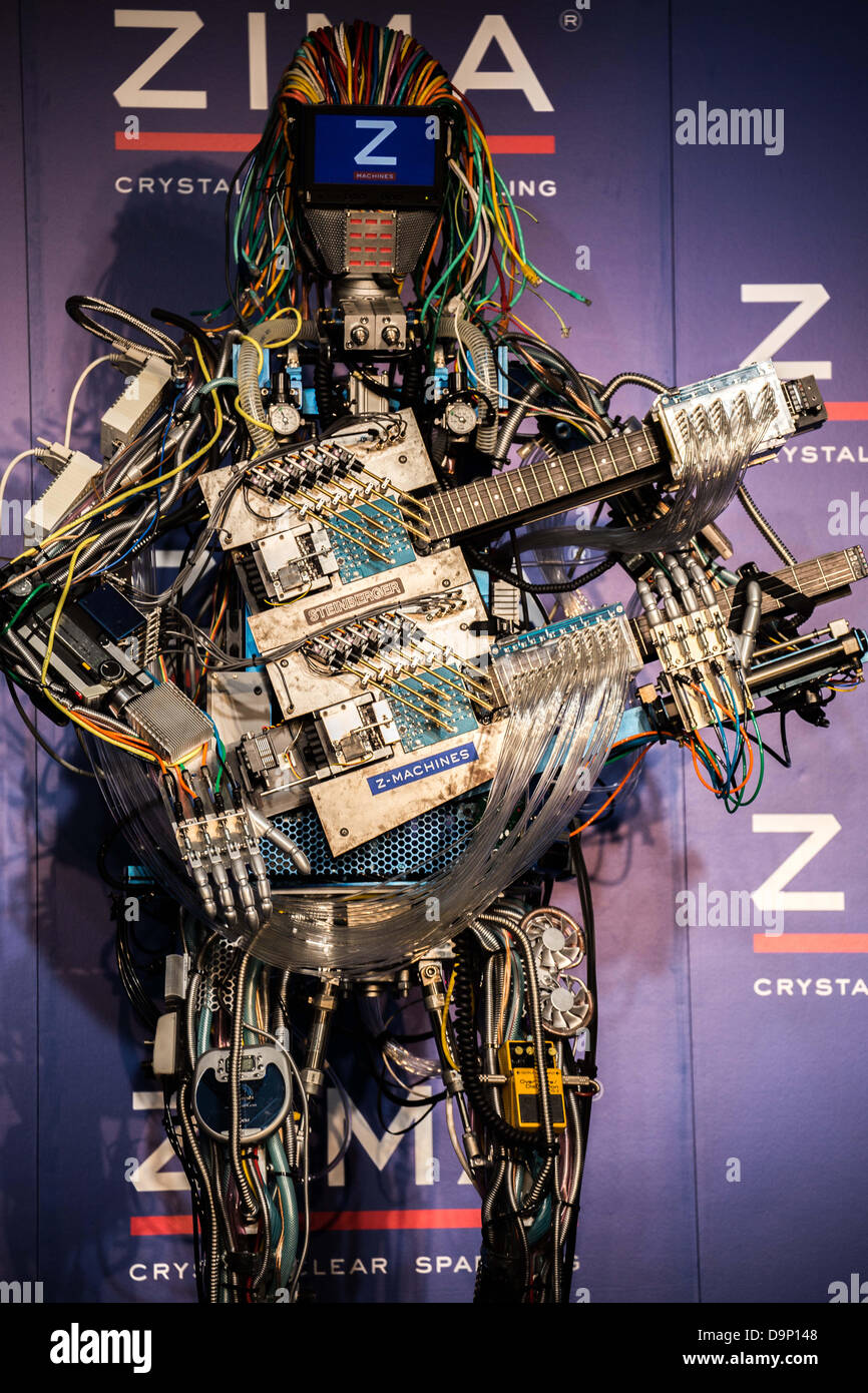 June 24, 2013, Tokyo, Japan - Robot band Z-Machine guitarist "Mach ...