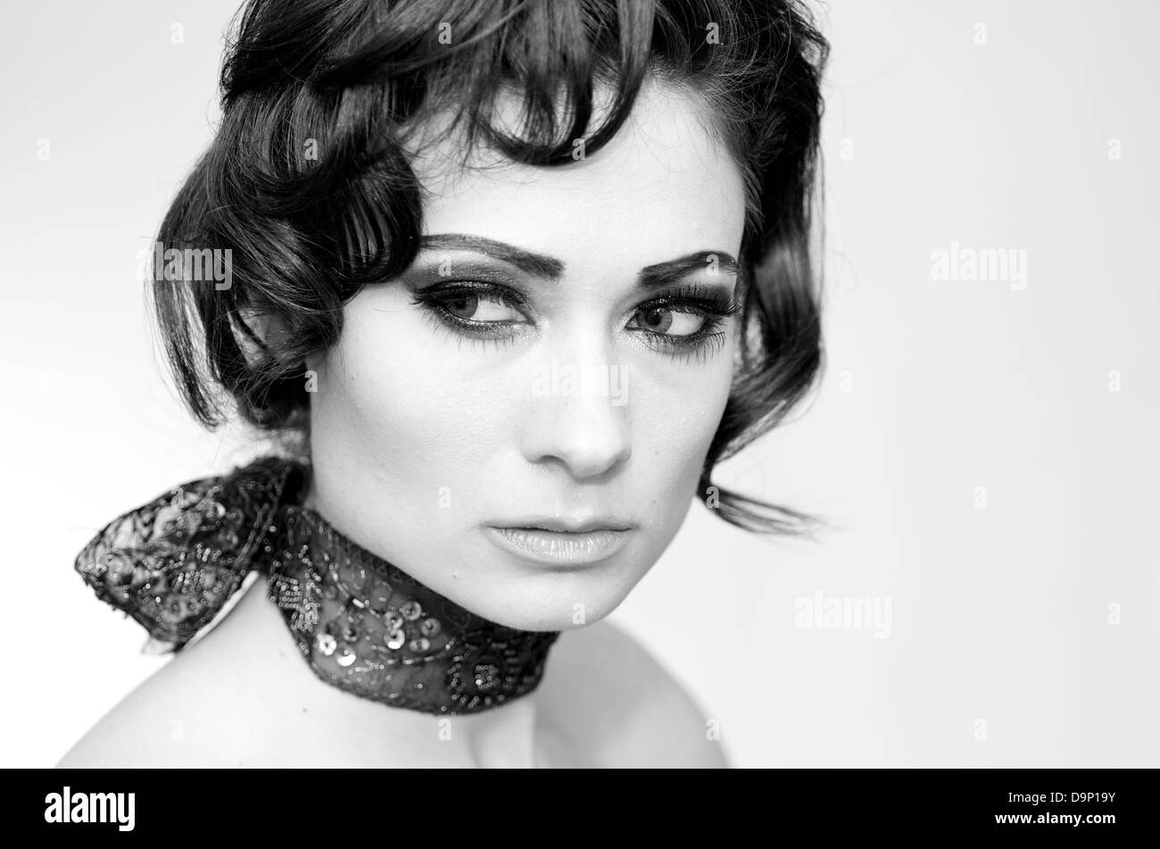 Portrait of beautiful caucasian model studio Stock Photo - Alamy