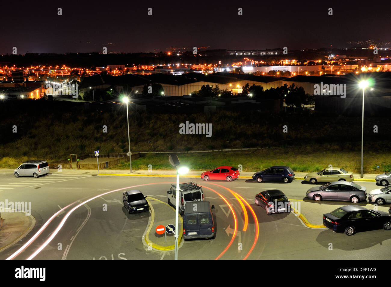 light trails on the road Stock Photo - Alamy