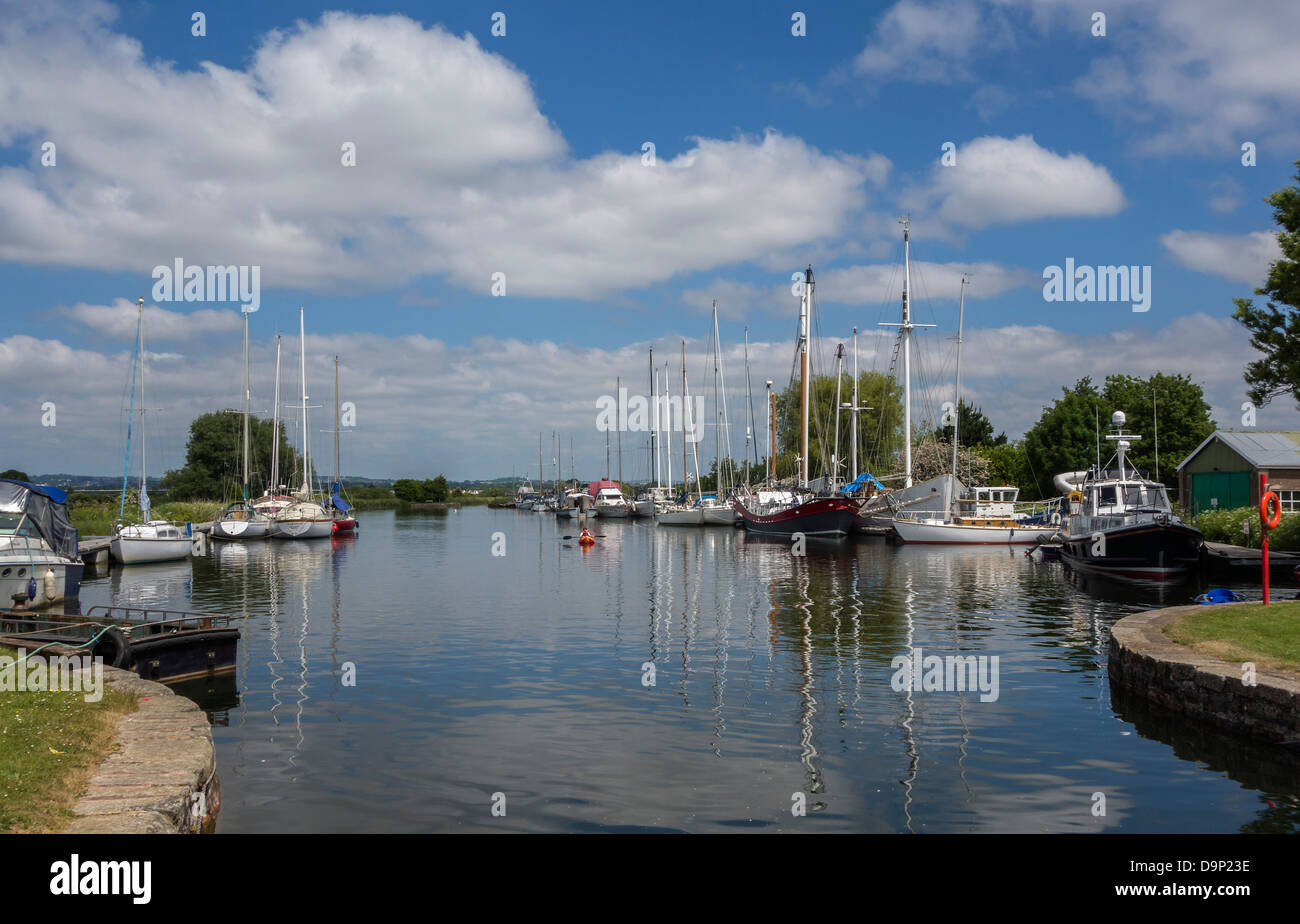 Exeter Ship Canal, Boats moored, Devon, England, UK Stock Photo - Alamy