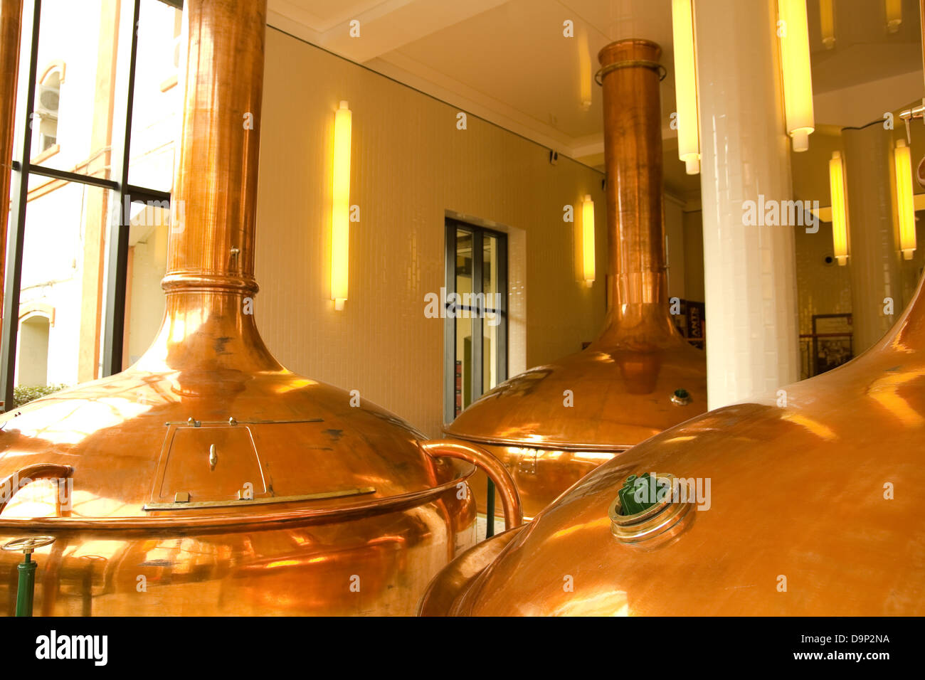 Interior factory. Old style of brewing beer. Nineteenth Century Stock ...