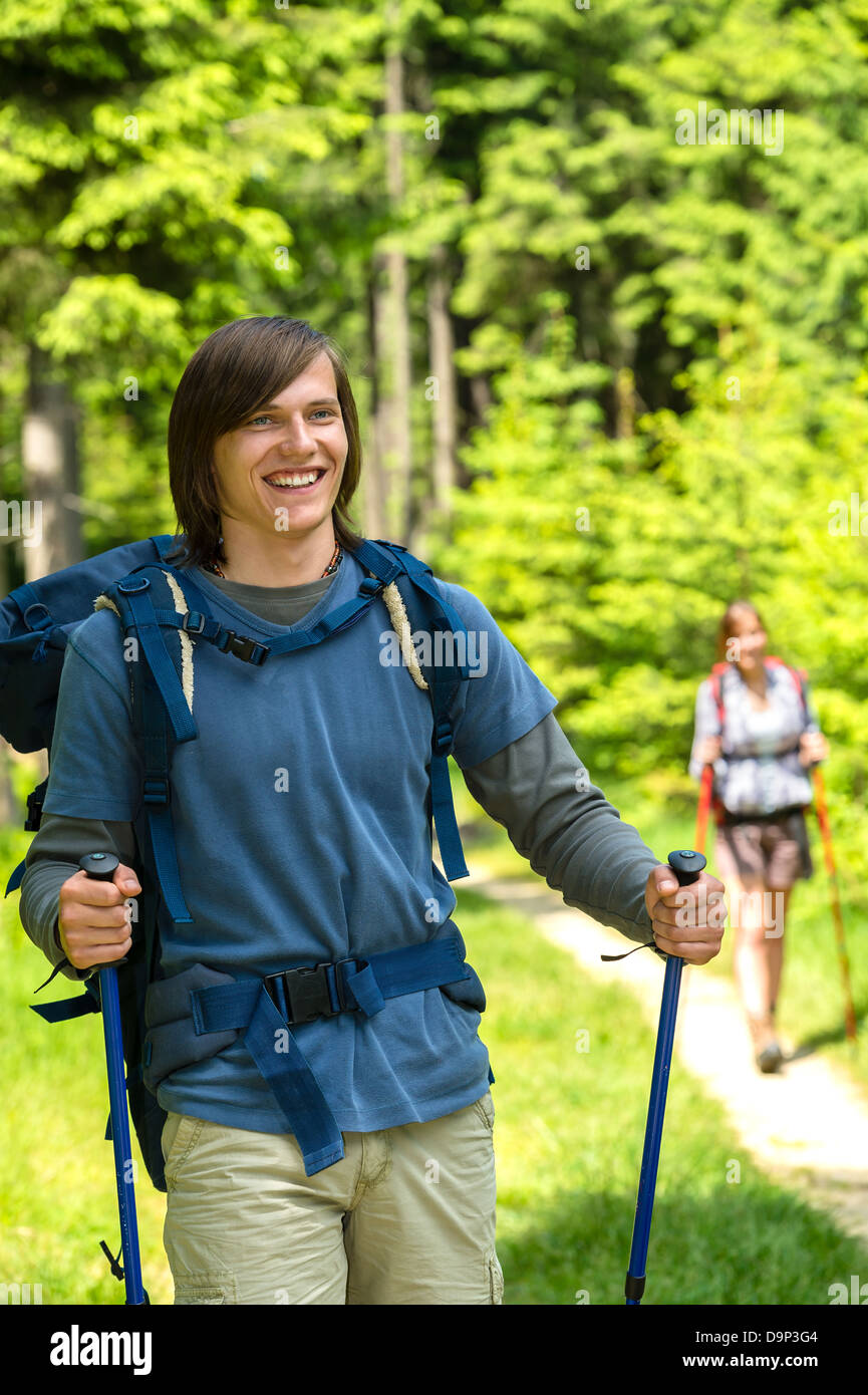Hiker nature woods camera hi-res stock photography and images - Alamy