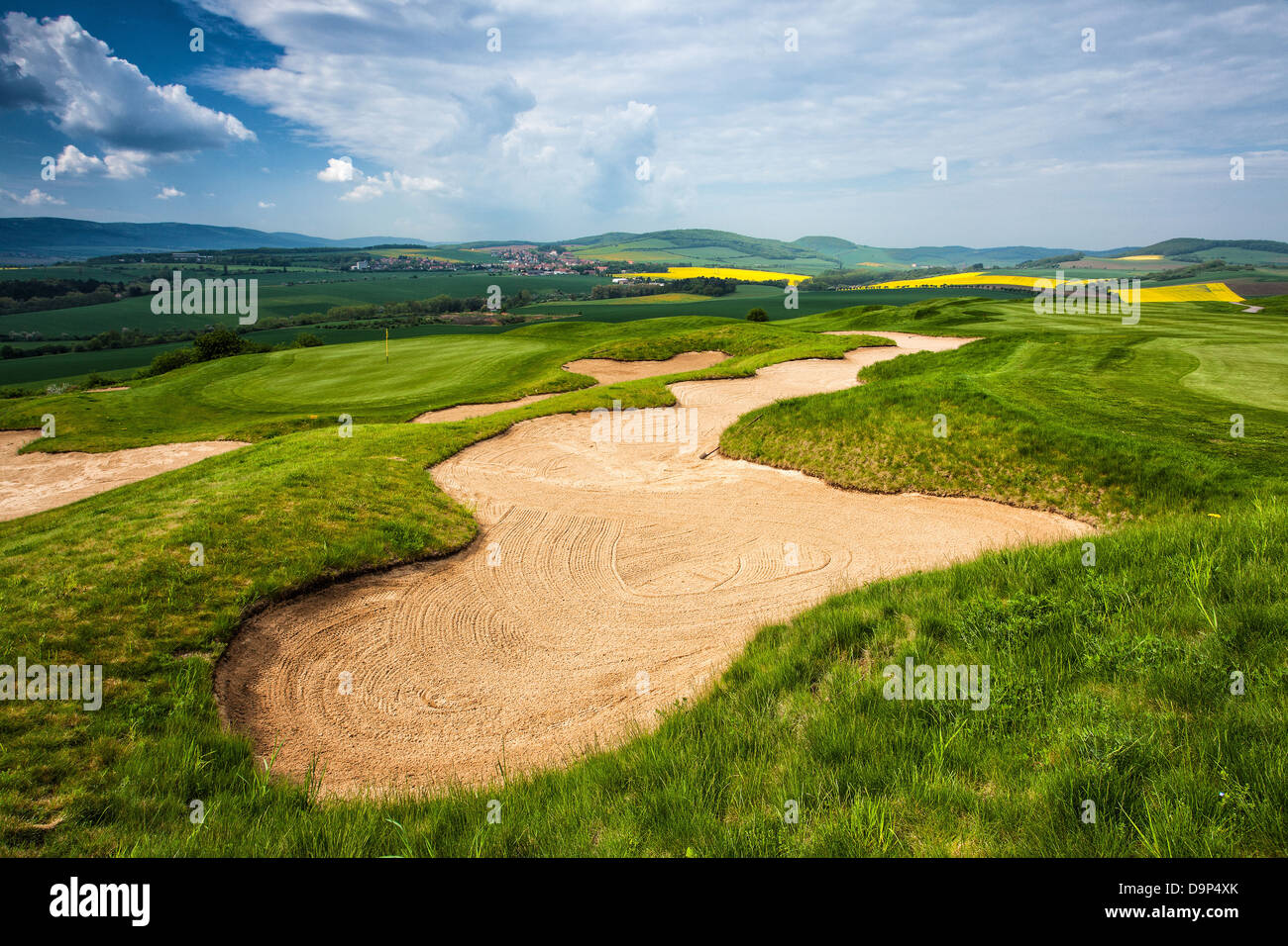 On the empty golf course in spring in Czech Republic Stock Photo - Alamy