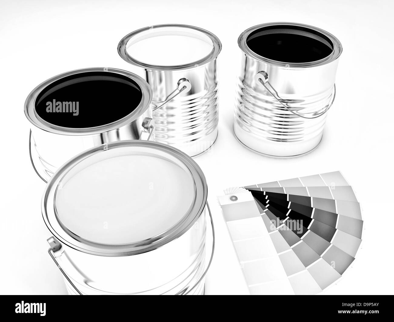 3d Image Of Metallic Black And White Can Paint Stock Photo Alamy 3d Image Of Metallic Black And White Can Paint Stock Photo Alamy