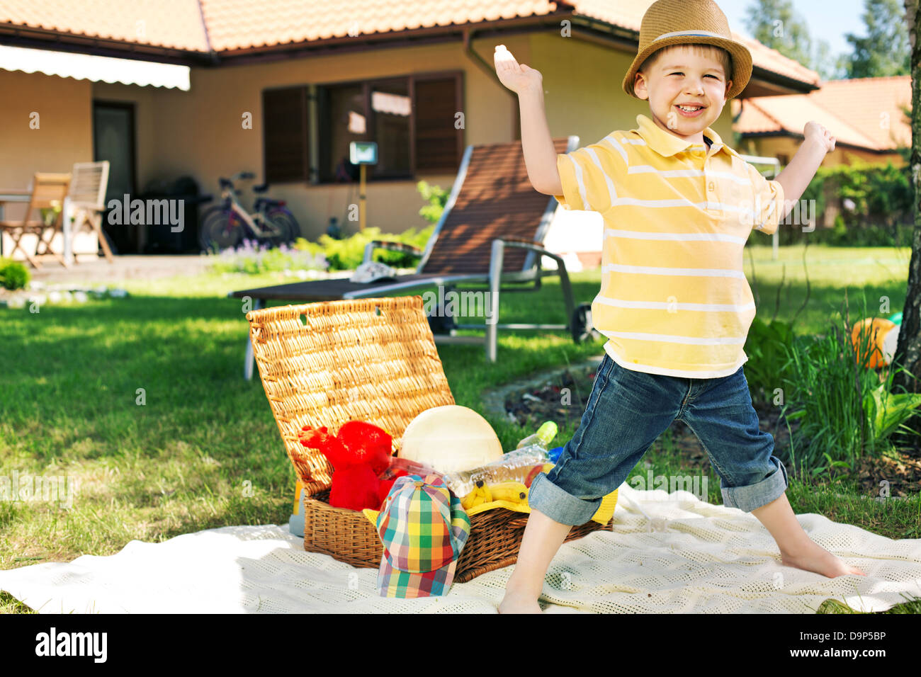 Little child in funny pose Stock Photo - Alamy