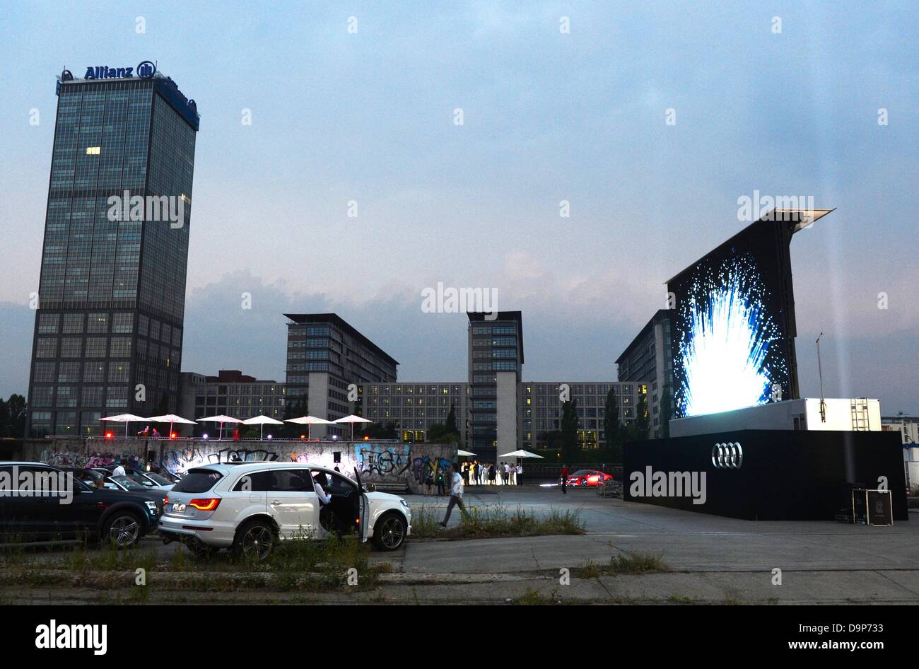 A view of the drive-in theatre Audi Urban Cinema is pictured at the ...
