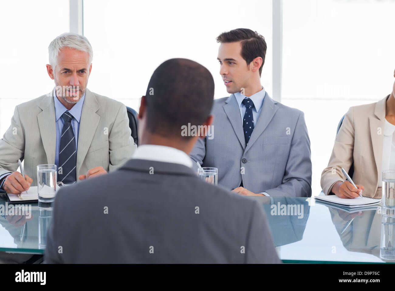 Stern female job interview hi-res stock photography and images - Alamy