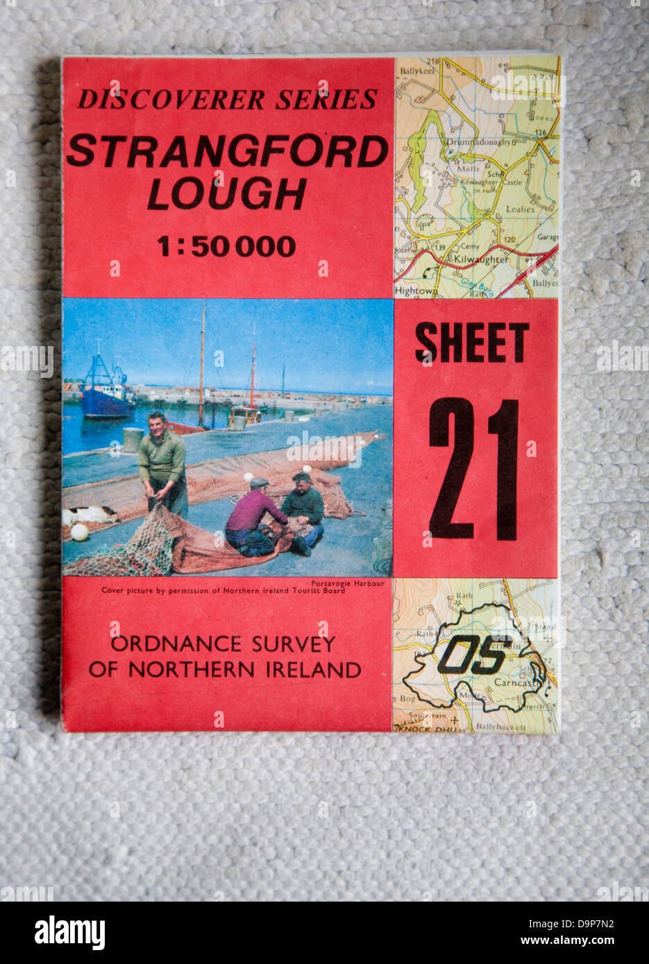 Discoverer series 1:50,000 ordnance survey map of Strangford Lough ...