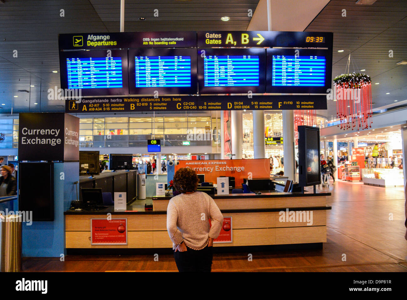 Transit hall in Kastrup Copenhagen Airport in Denmark Stock Photo - Alamy