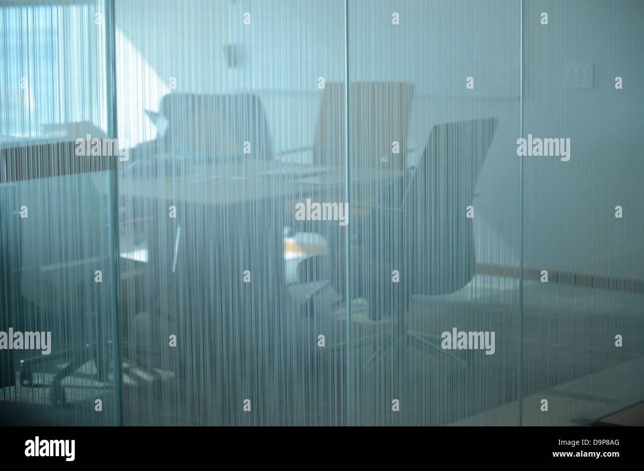 looking at boardroom in office through glass Stock Photo - Alamy
