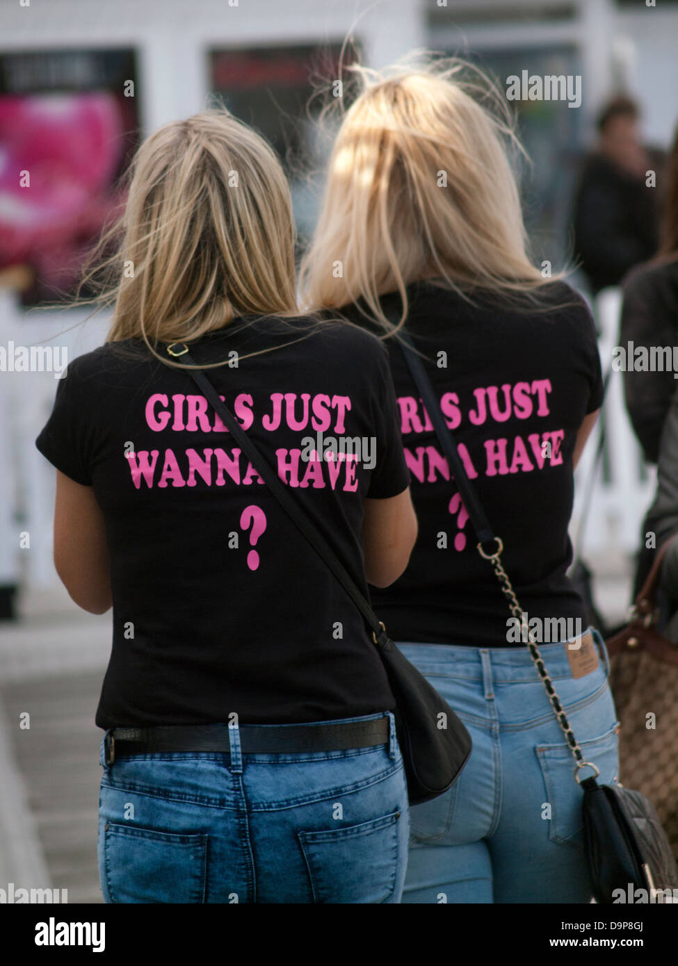 Girls out on a hen do in Brighton Stock Photo - Alamy