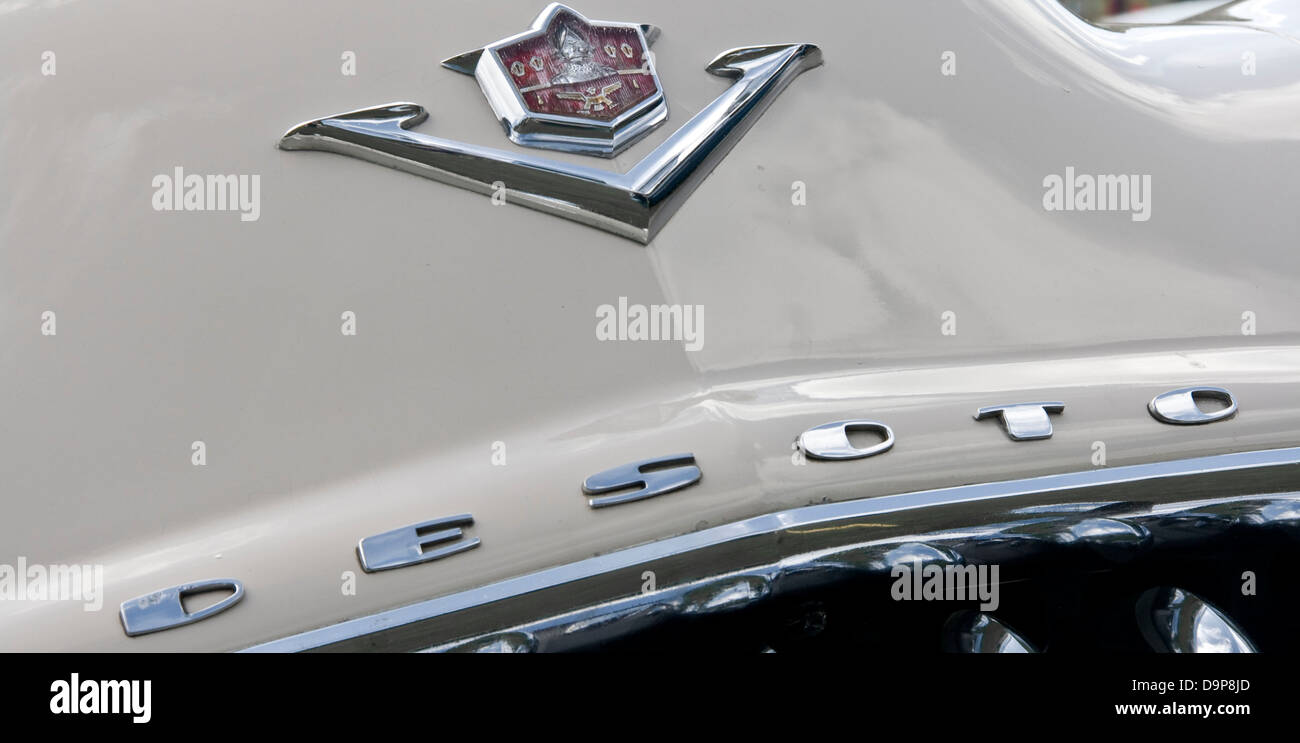 50s Car Logo Vintage Car Advertisement With Colorful Design